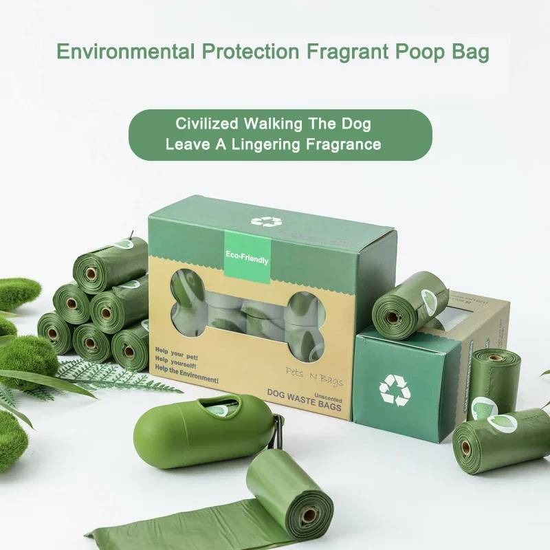Pet-Biodegradable-Garbage-Bags-Eco-Friendly-Portable-Dog-Poop-Box-Waste ...