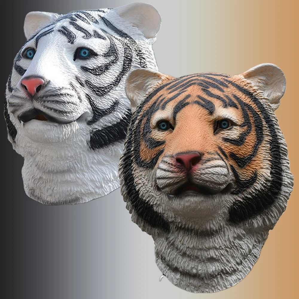 2pcs-Tiger-Mask-Animal-Carnival-Party-Realistic-Animals-Head-Cover-Halloween-Festival ...