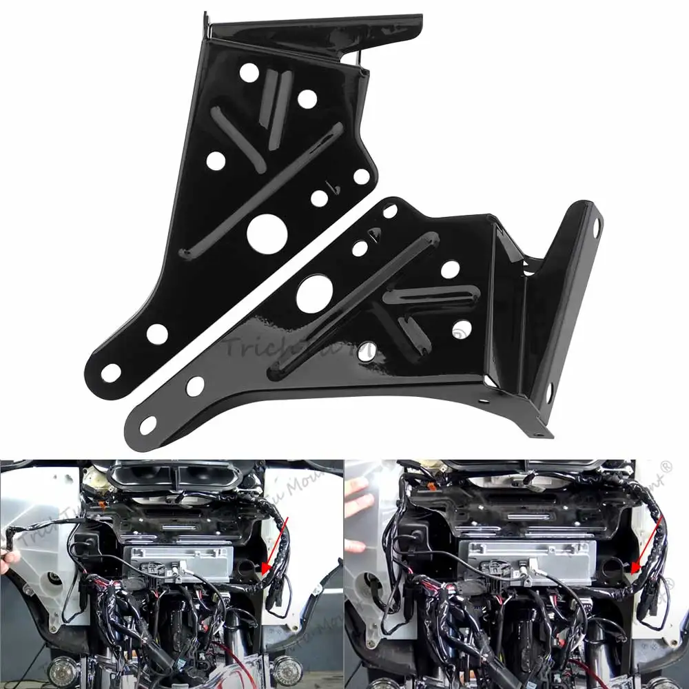 Front Inner Fairing Support Mount Radio Bracket For Harley Touring ...