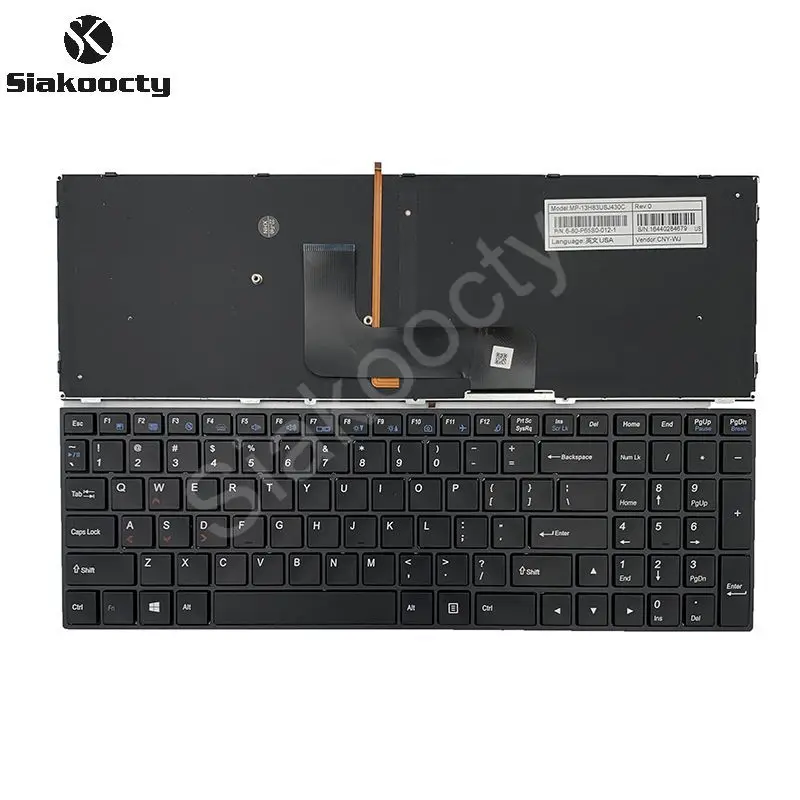 米国キーボードclevo P651 P651SE P655 P671 P655SE P671SG P650HP3 P650 P670RE3 ...