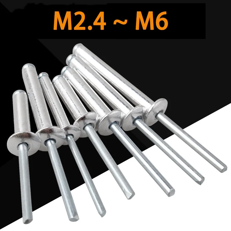 Rivets 20-100pcs M2.4 M3.2 M4M5 M6 Aluminium Mushroon Head Break ...
