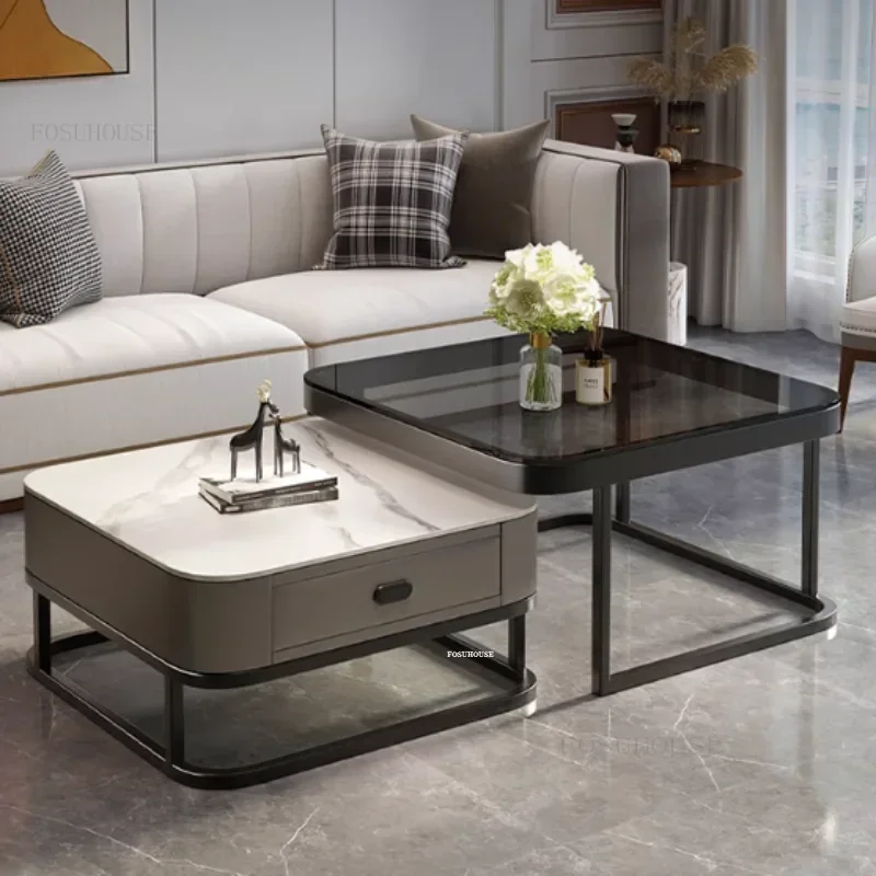 Nordic-ouro-vidro-mesas-de-centro-sala-estar-centro-quadrado-mesa-ard ...