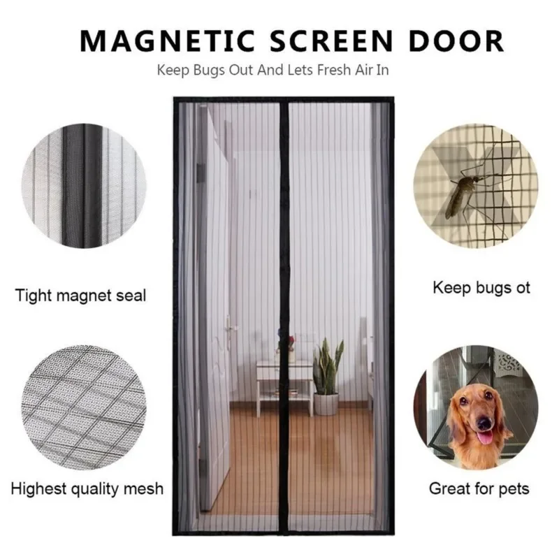 Magnetic-Mosquito-Net-Door-Curtain-Invisible-Ventilate-Fly-Insect ...
