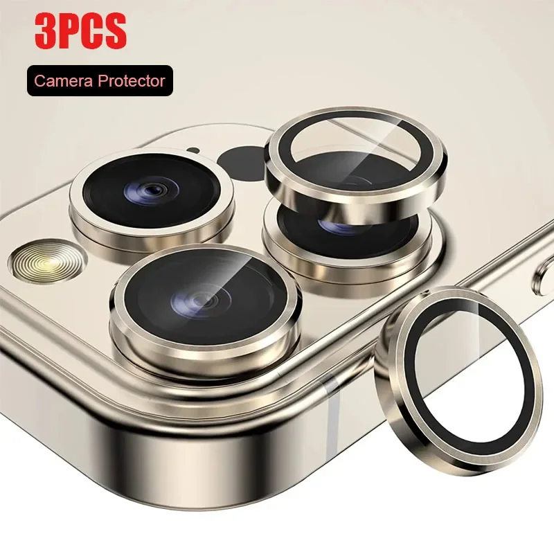 3PCS Camera Lens Protector For iPhone 15 14 13 Pro Max Camera Lens ...
