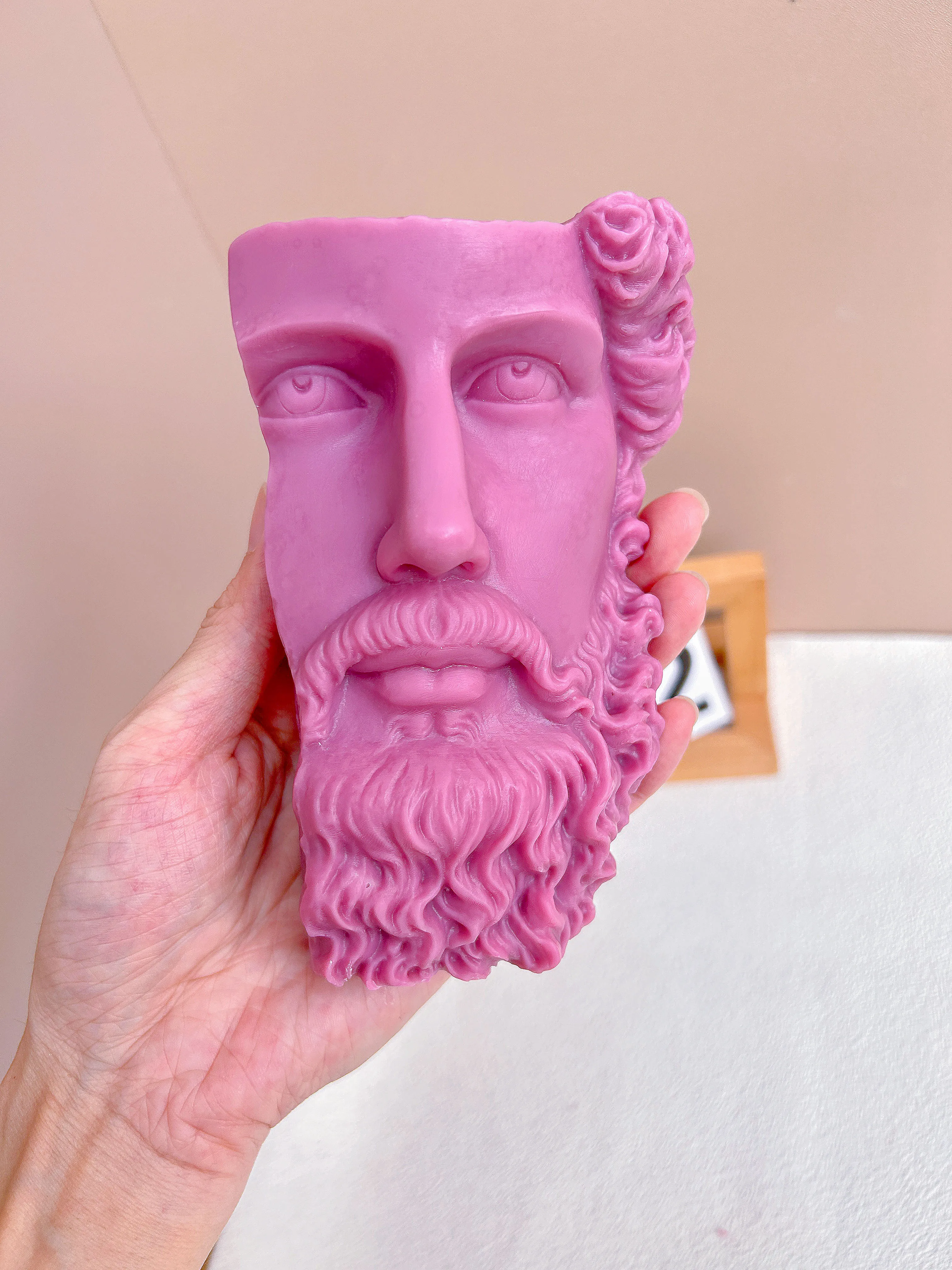 3D-Greek-Half-Head-Sculpture-Gypsum-Silicone-Mold-DIY-Half-Face-Beard ...