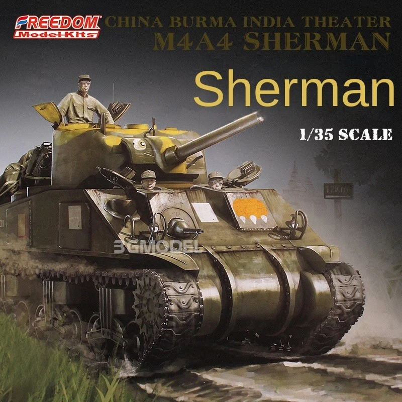 Freedom-15101-Chinese-Army-in-India-M4A4-Sherman-medium-tank-1-35-scale ...