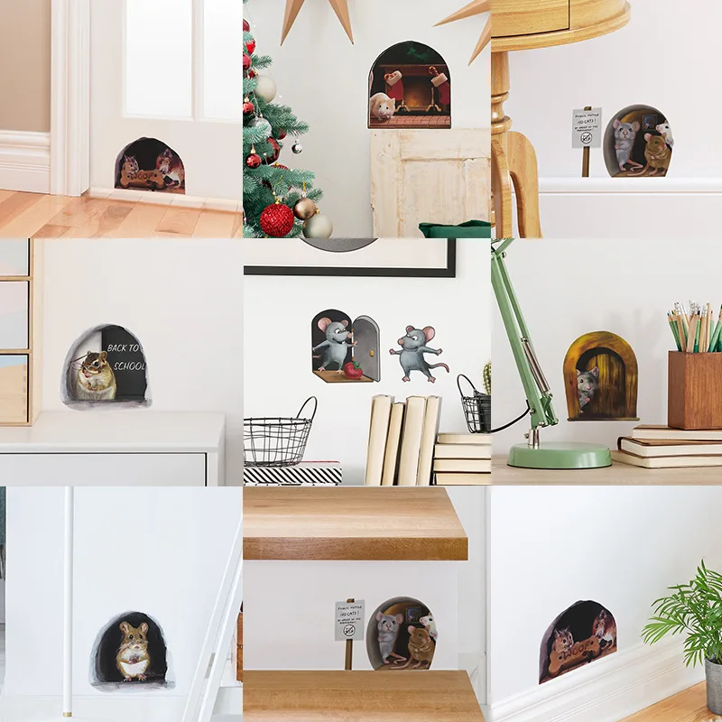 1PCS-Combination-Cartoon-Cute-Class-Small-Mouse-Hole-To-Post-Mouse ...
