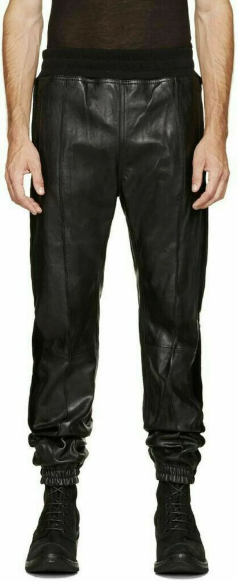 Men-s-Black-Leather-Jogging-Sweat-Pants-Leather-Sports-Pants-Workout ...