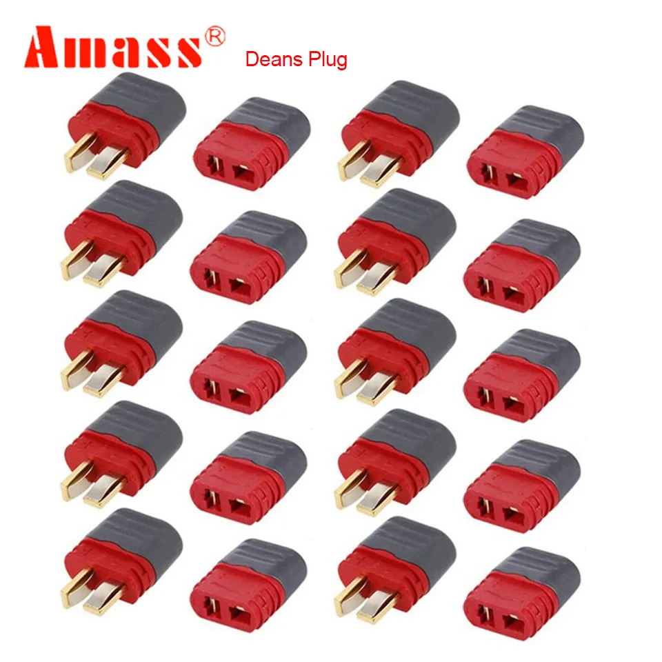 10PC-20PC-Amass-T-Connector-Deans-Plug-with-Cover-Male-Female-Amass ...