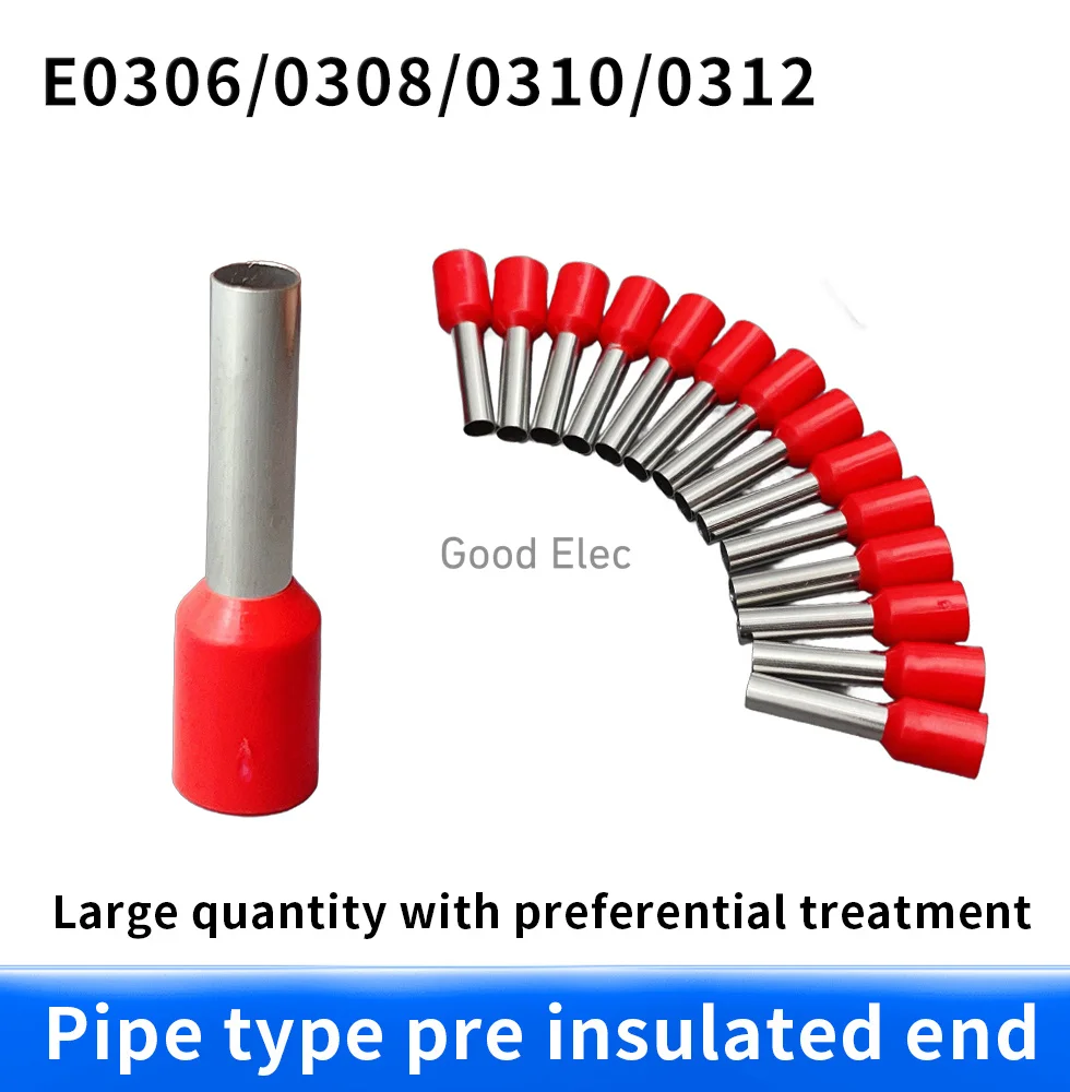 100pcs-Pack-E0306-E0308-E0310-Insulated-Ferrules-Terminal-Block-Cord ...