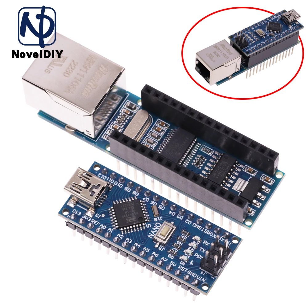 MINI-m-dulo-de-servidor-web-para-Arduino-escudo-Ethernet-V1-0-RJ45-Microchip-HR911105A ...