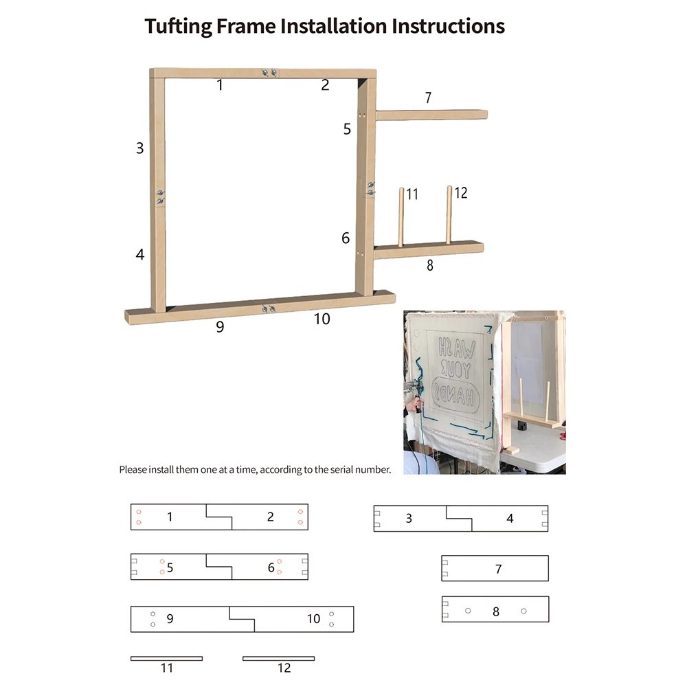 Tufting-Frame-Zelko-Wooden-70-75cm-Large-Rug-tuft-Frame-Punch-Needle ...