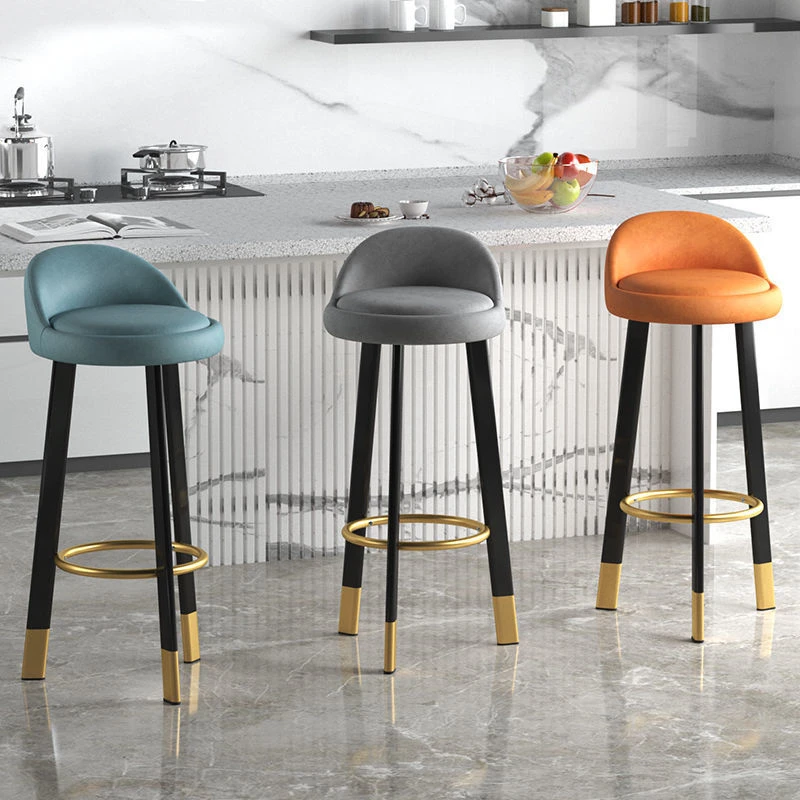 60cm Nordic Bar Stool Modern Minimalist High-leg Stool Cashier Front ...