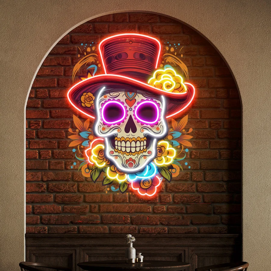 Skull-Neon-Sign-UV-Print-Neon-Sign-Mexican-Restaurant-Skull-Artwork ...