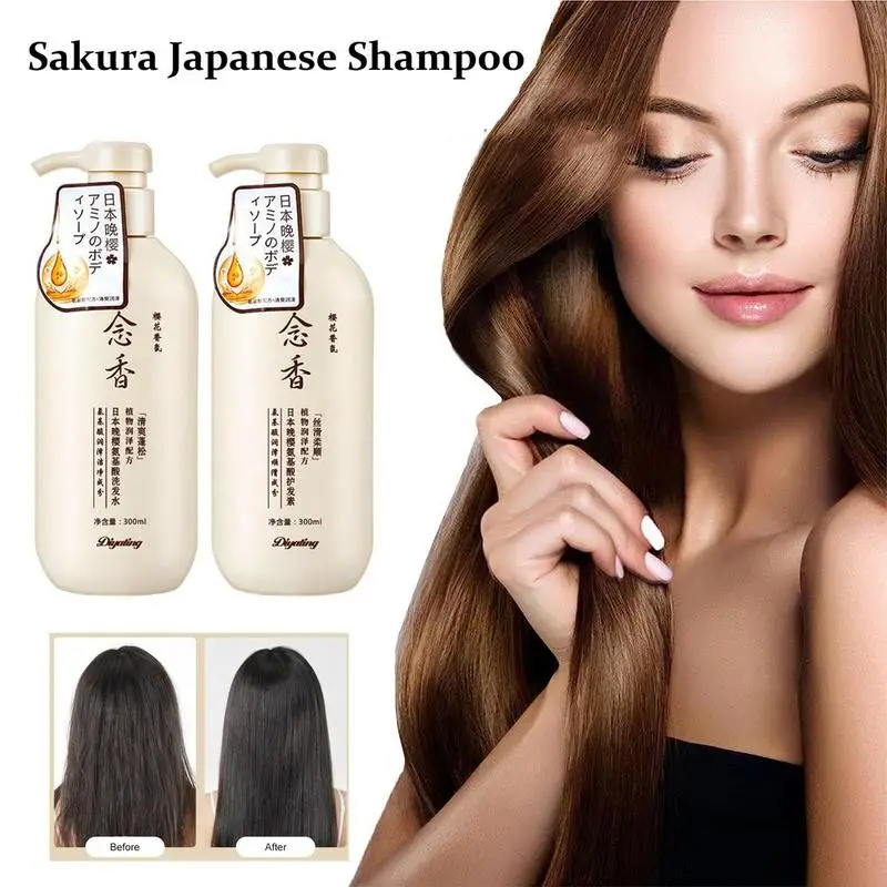 Sakura-Japanese-Shampoo-With-Conditioner-300ml-Gentle-Amino-Acid-Hair ...