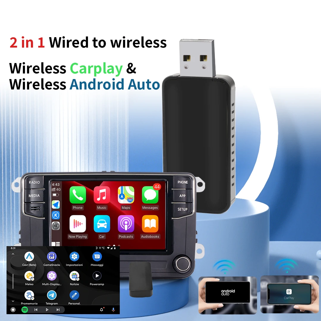 Mini-USB-2-in-1-Wireless-Carplay-Dongle-Wireless-Android-Auto-Adapter ...