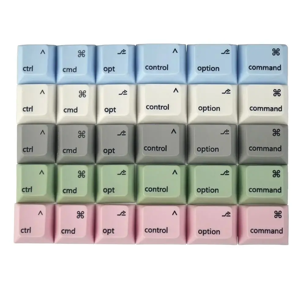 NPKC-6PCS-Cherry-Profile-PBT-Keycap-White-Green-Pink-Grey-Custom ...