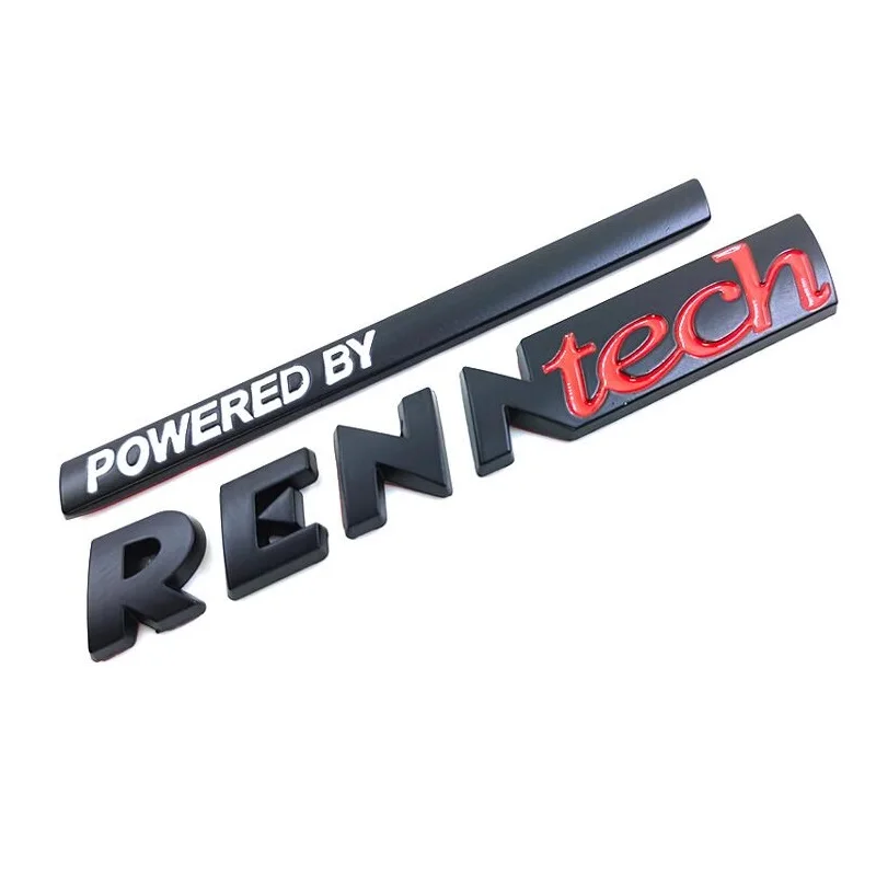 1PCX-Metal-Zinc-Alloy-POWERED-BY-RENNTECH-Car-Sticker-Emblem-Vehicle ...