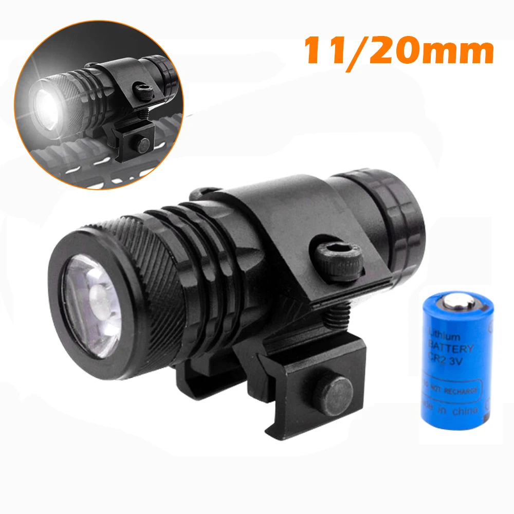 11/20MM Rechargeable Small Flashlight Under Hanging Strong Gun Light ...
