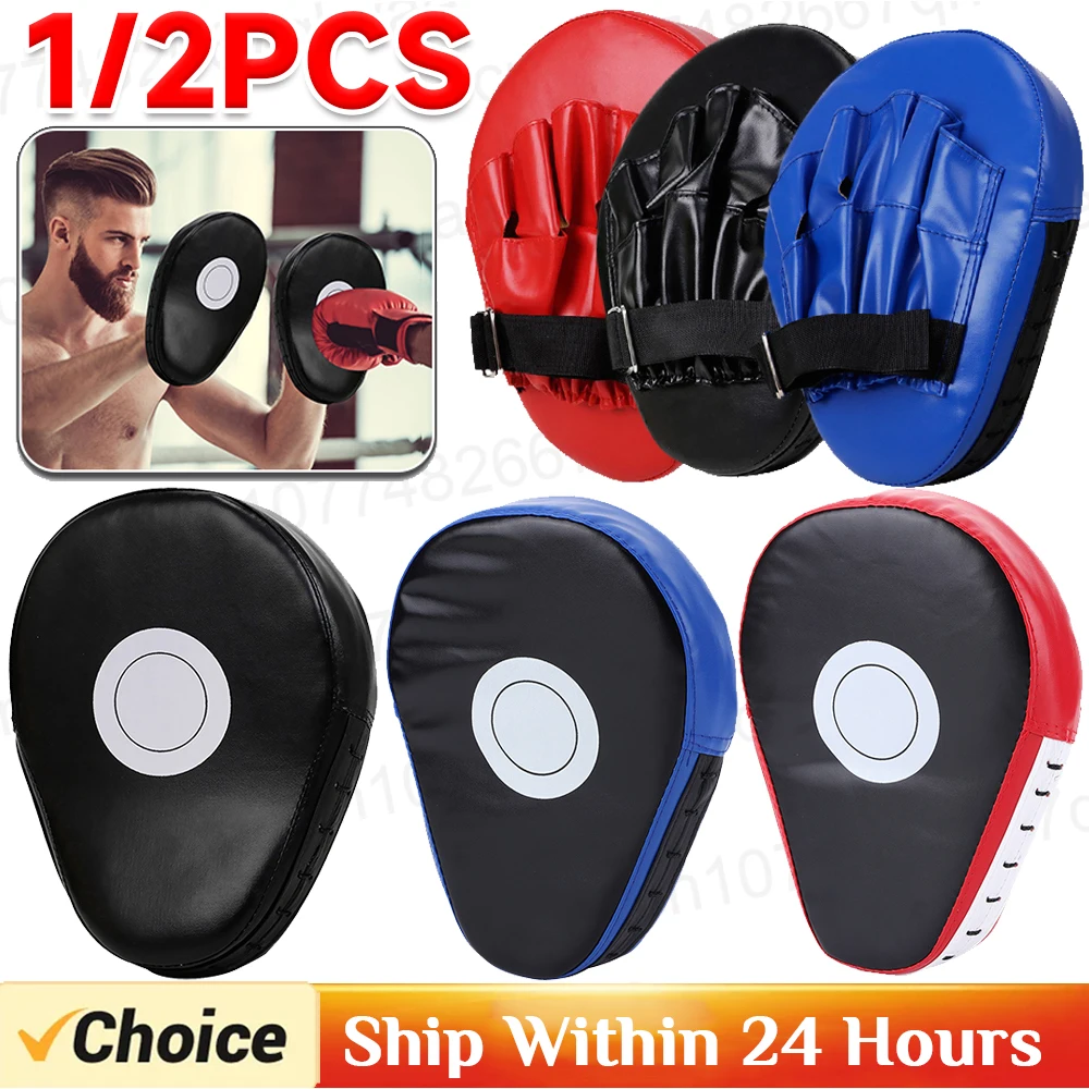 Curved Boxing Pad Muay Thai Hand Target PU Leather Sanda Kickboxing ...