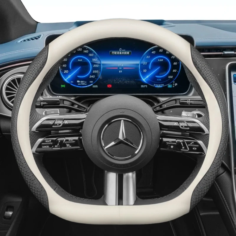 Leather Car Steering Wheel Cover for Mercedes Benz GLC300 GLC43 GLC63 ...