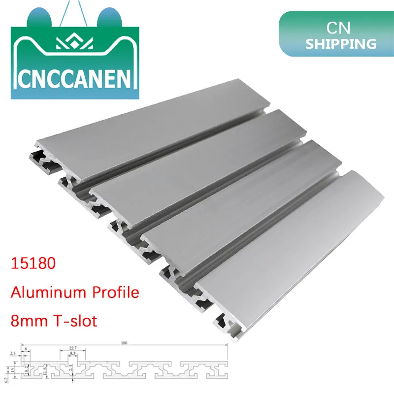 1PC 15180 Aluminum Profile Extrusion T-slot Length 100mm to 550mm CNC ...