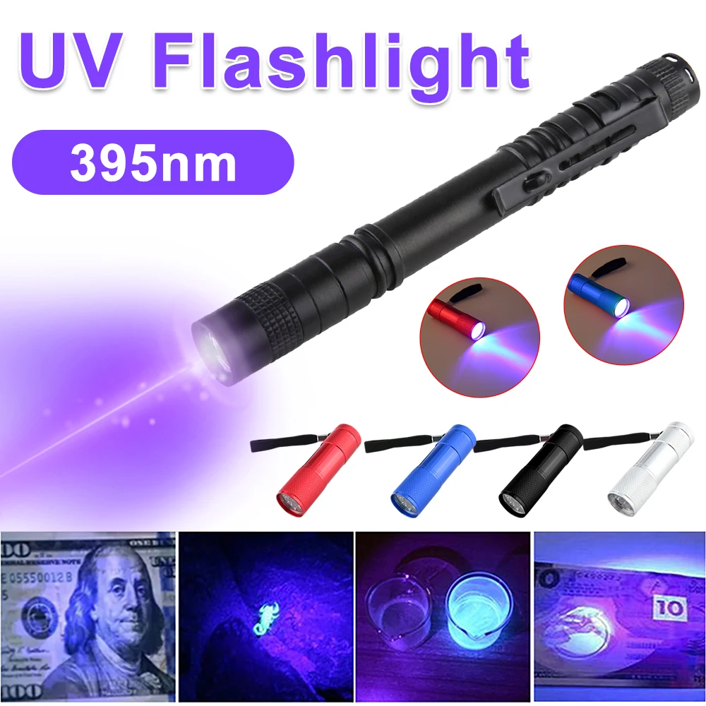 395nm-UV-Flashlight-LED-Ultraviolet-Torch-Mini-Ultra-Violet-Lights ...