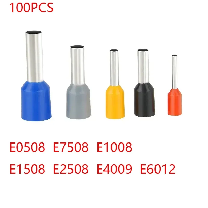 100pcs-Pack-E0508-E7508-E1008-E1508-E2508-Insulated-Ferrules-Terminal ...