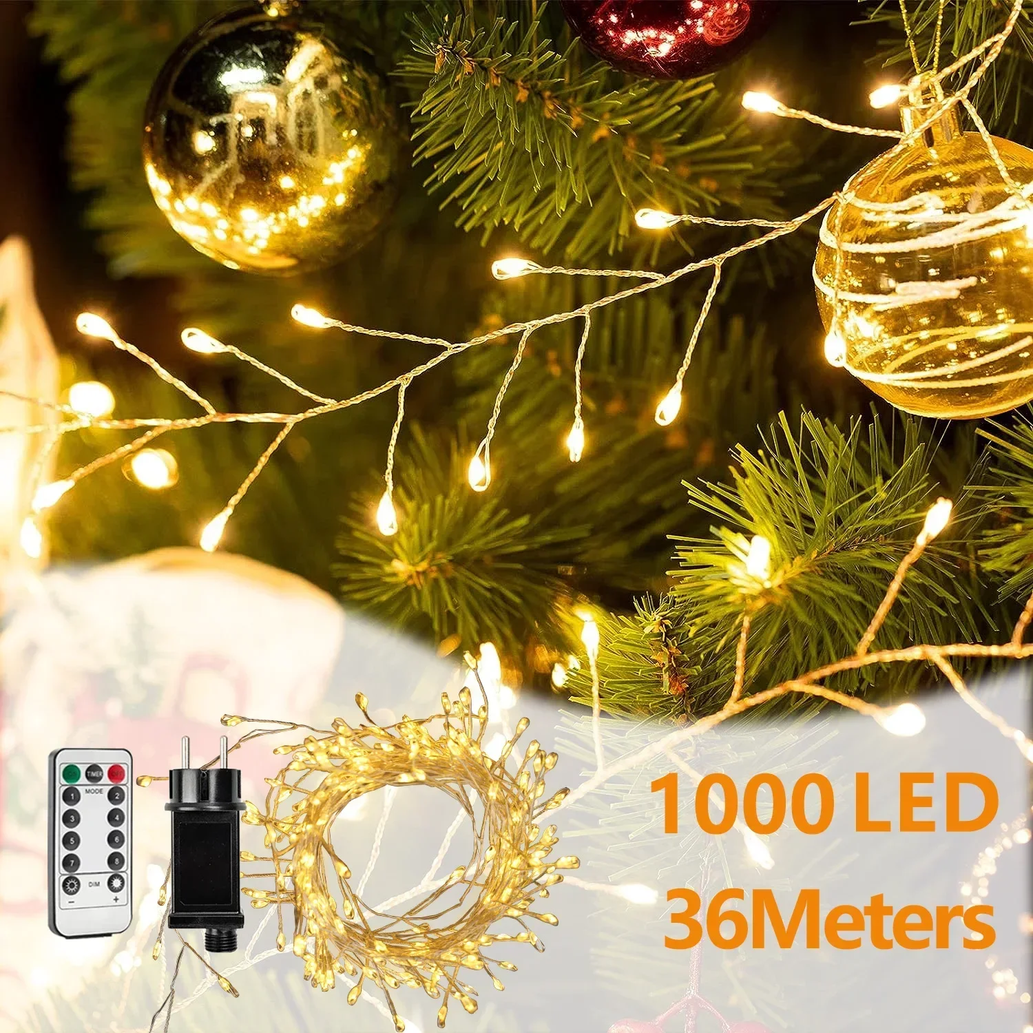 18M-36M-Fairy-Cluster-Christmas-Lights-Remote-Control-indoor-Decoration ...