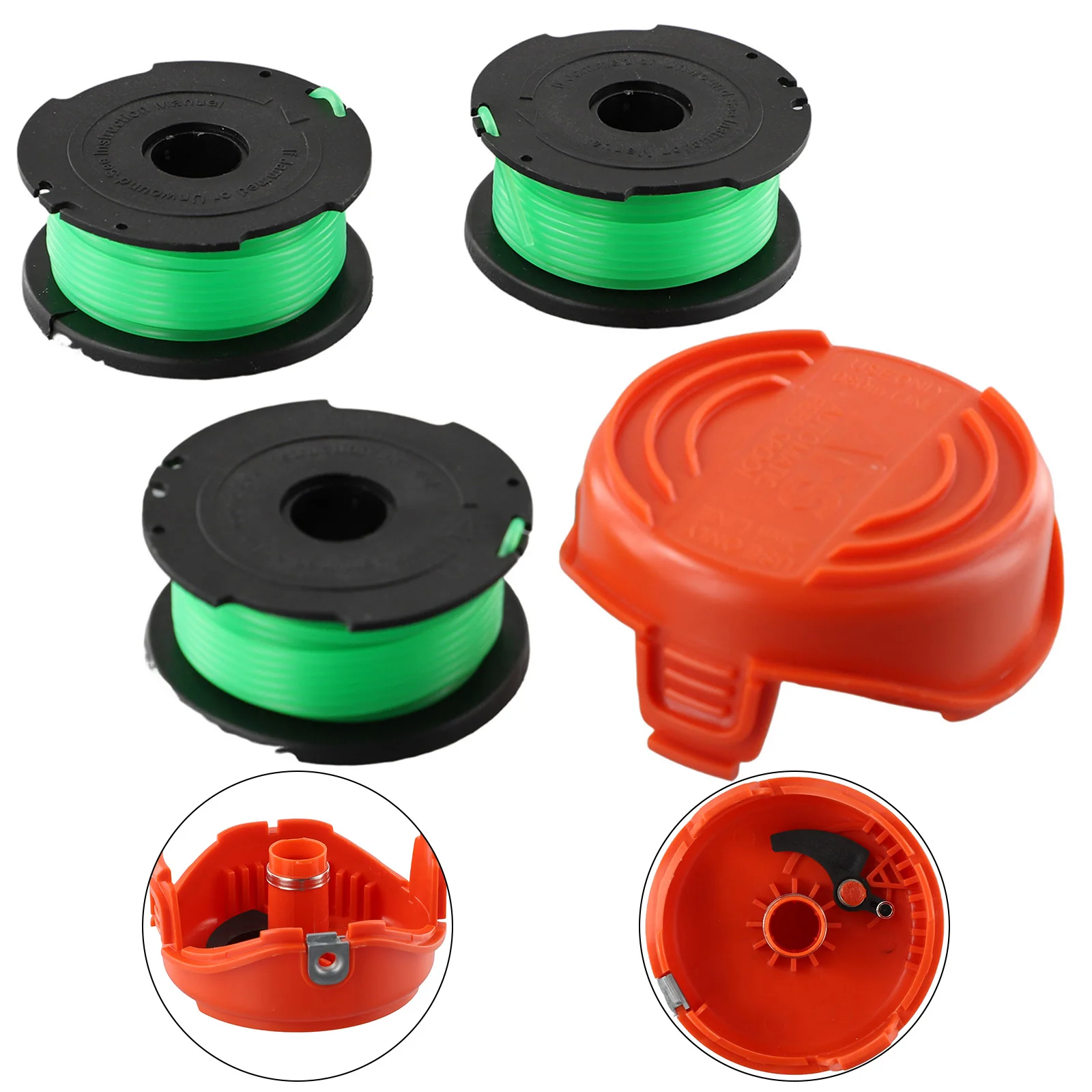 3pcs-Trimmer-Spool-Line-With-Cap-For-Black-Decker-GL7033-GL8033-GL9035 ...