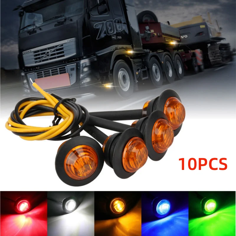 10PCS-24V-LED-Side-Marker-Indicators-Light-Truck-Warning-Tail-Light ...