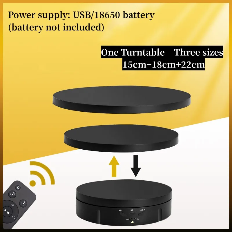 Remote-Control-360-Electric-Rotating-Visualizer-Turntable-3-Speeds ...