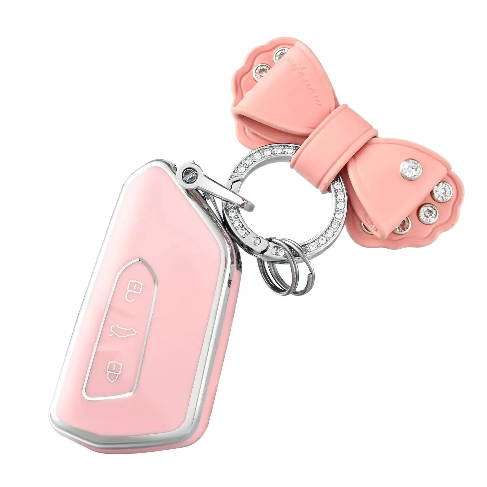 Remote Car Key Case Cover Keychains for Volkswagen Golf 8 Seat Leon MK4 Tarraco Ateca Skoda ...