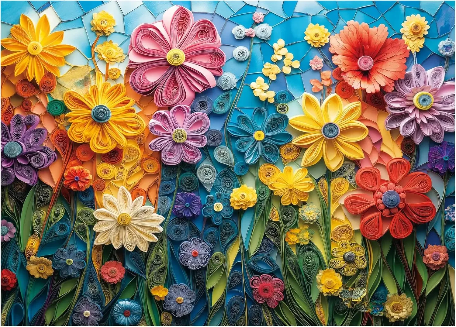Sea of Flowers 1000/500/300 Pieces Jigsaw Puzzles Challenging Family ...