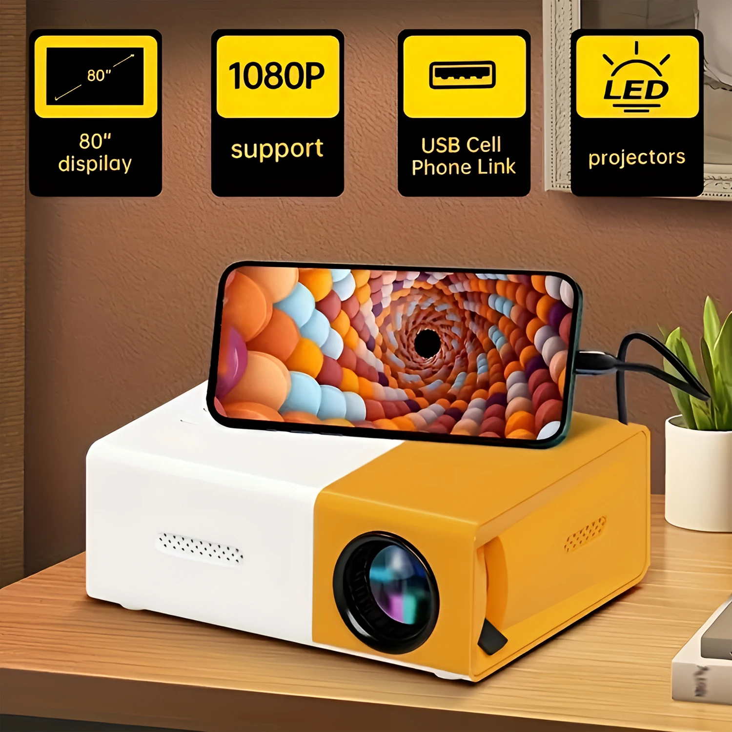 YG300-Mini-HD-320x240p-Outdoor-Projector-Home-theater-LED ...