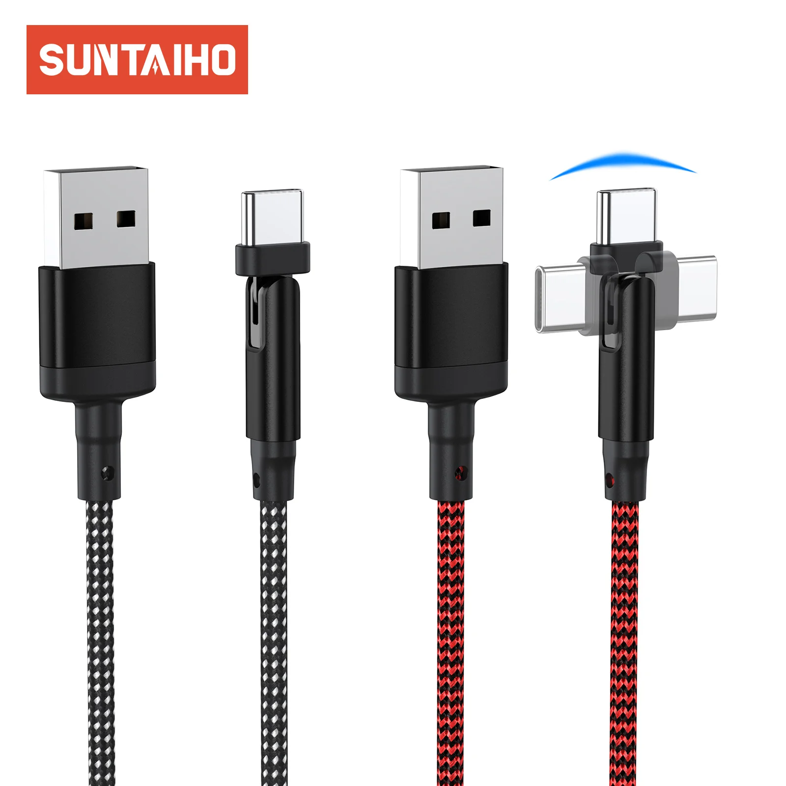 suntaiho-Typec-Micro-180-Swivel-Nylon-Braided-Cable-Cell-Phone-Charger ...
