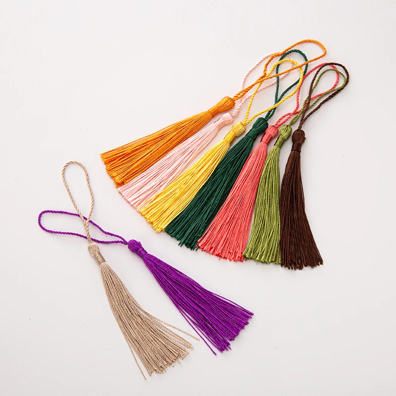 20pcs 80mm Bookmarks Hanging Rope Silk Tassel For Chinese Knot Craft ...