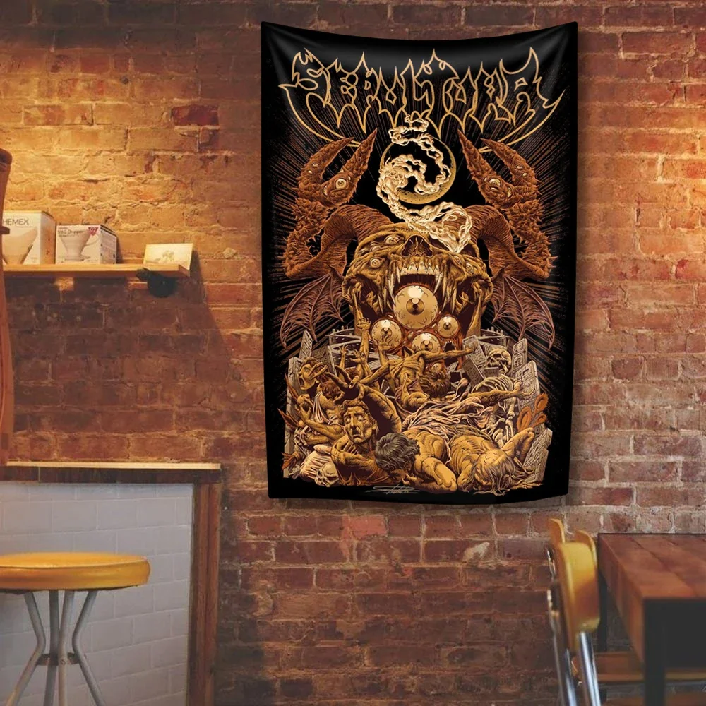 Brazil Death Metal Band Tapestry Sepulturas Rock Music Flag Home Decor ...
