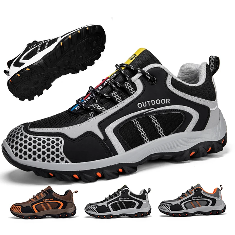 New-Men-Simple-Hiking-Shoes-Lockless-Mountain-Bike-Cross-Country-Shoes-Comprehensive-Training ...