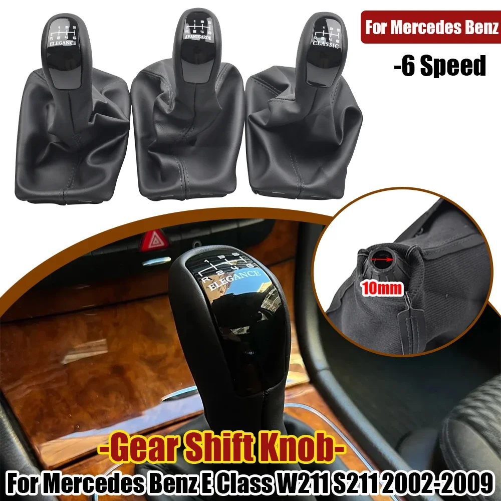 Manual 6 Speed Gear Shift Knob Lever Shifter Complete Gaiter Boot Cover ...