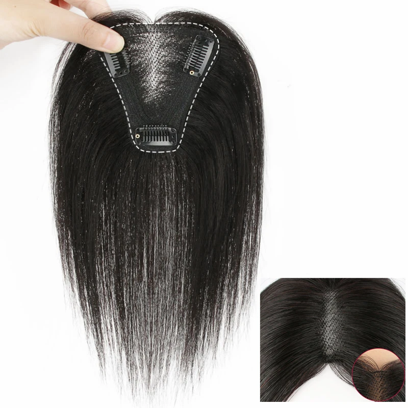 10inch-Swiss-Lace-Invisible-Human-Hair-Toppers-Clip-In-Natural ...