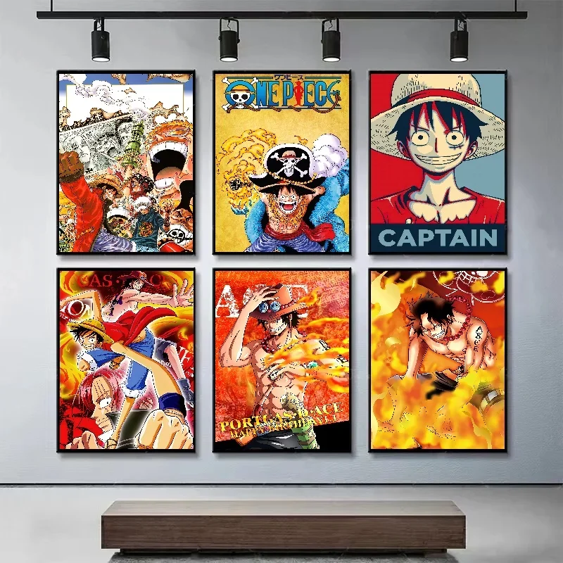 One Piece Japanese Anime Canvas Painting Anime Characters Monkey D ...
