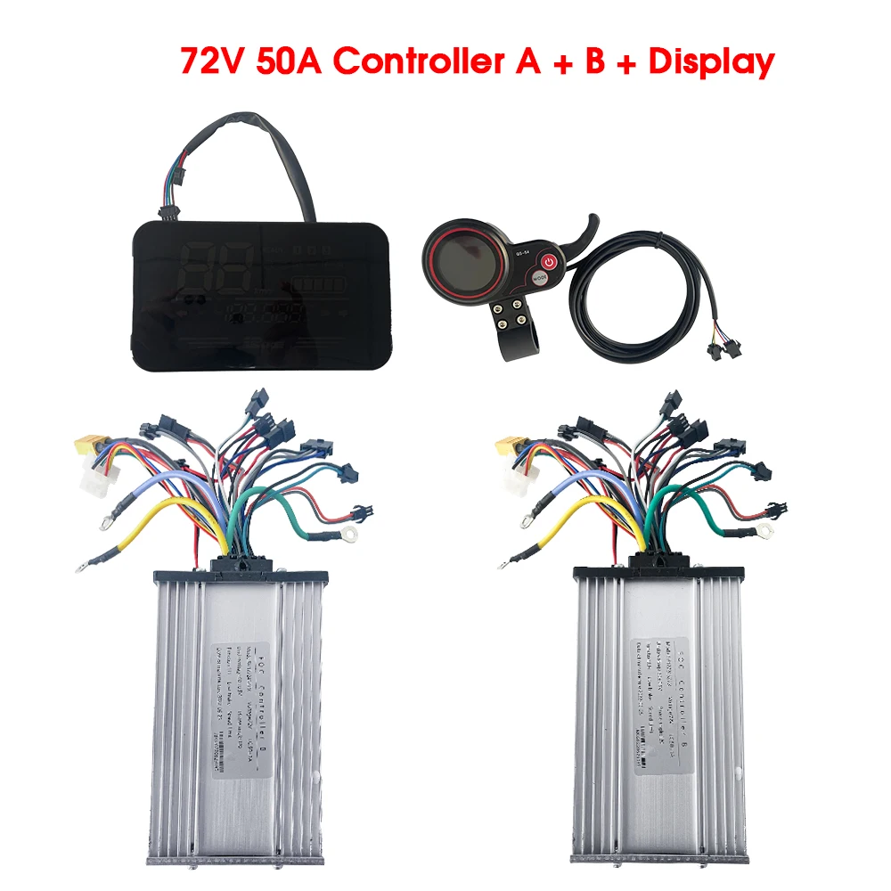 JB 72V 50A Controller for Dual Engines Electric Scooters Display ...