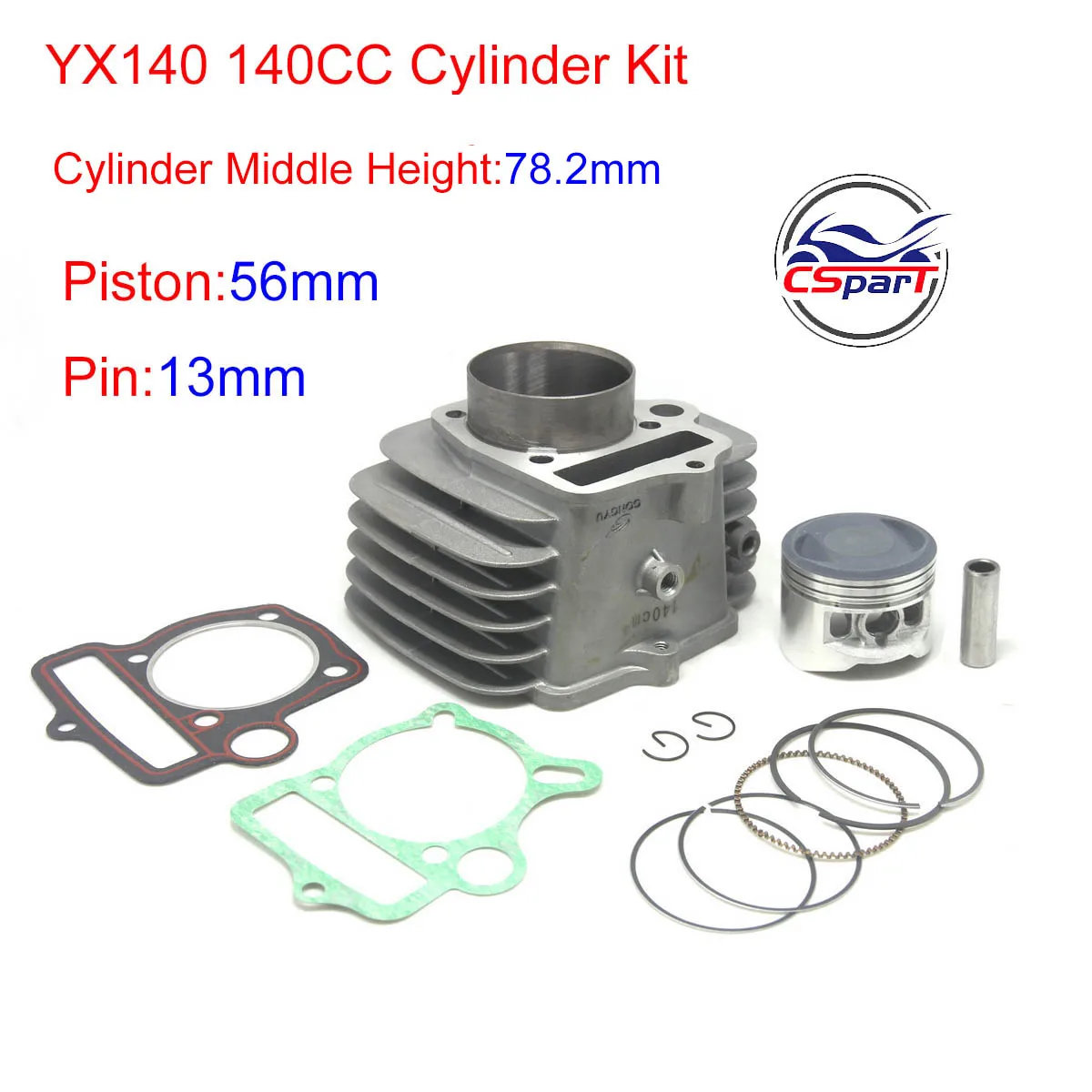 YX140 motor silindiri 56mm Piston contası YX 140cc çukur kir bisiklet ...