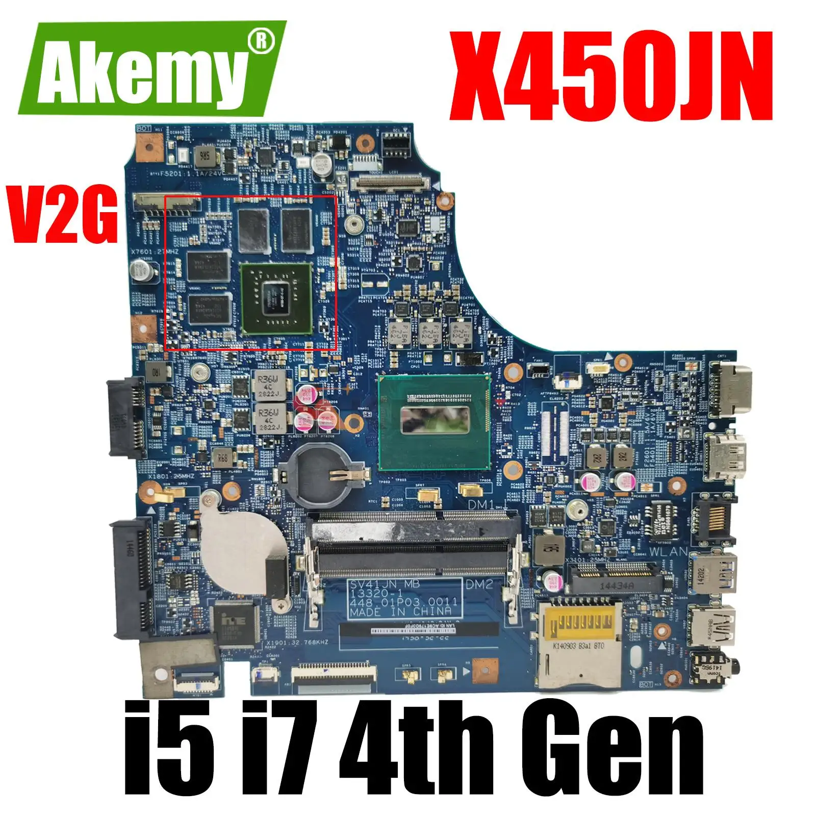 X450JN i5 4200/i7 4700/i7 4710 CPU GT840M/2G 메인 보드 ASUS X450J X450JN SV41JN X450 A450J A450JN ...
