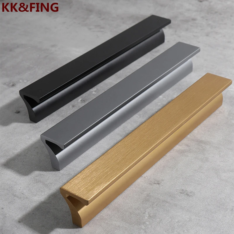 KK&FING New Aluminum Alloy Long Handle Creative Figure 7 Cabinet Pulls ...