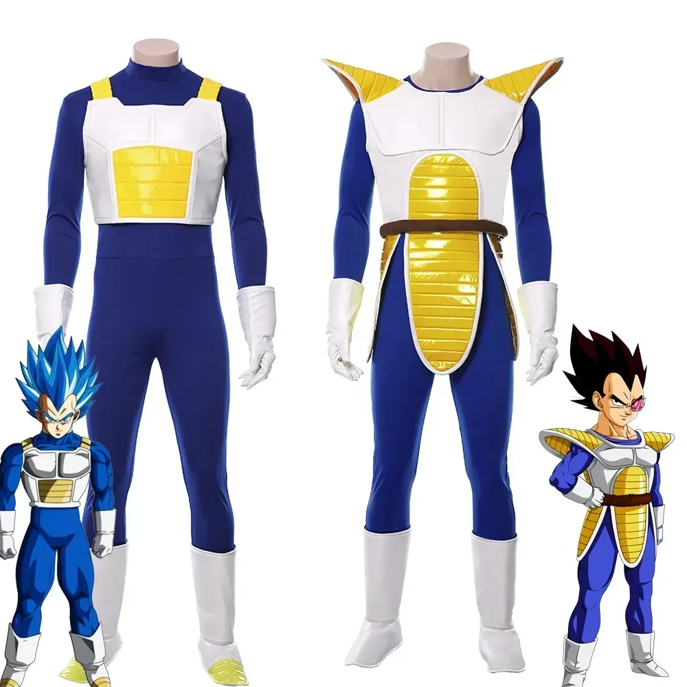 Disfraz De Vegeta Para Hombre Y Mujer Uniforme Para Halloween Carnaval