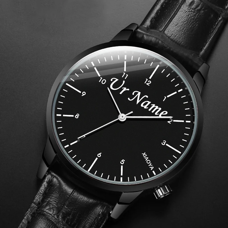 Personalized Engraved With Your Name Logo Text On Dial Face Men's Lady ...