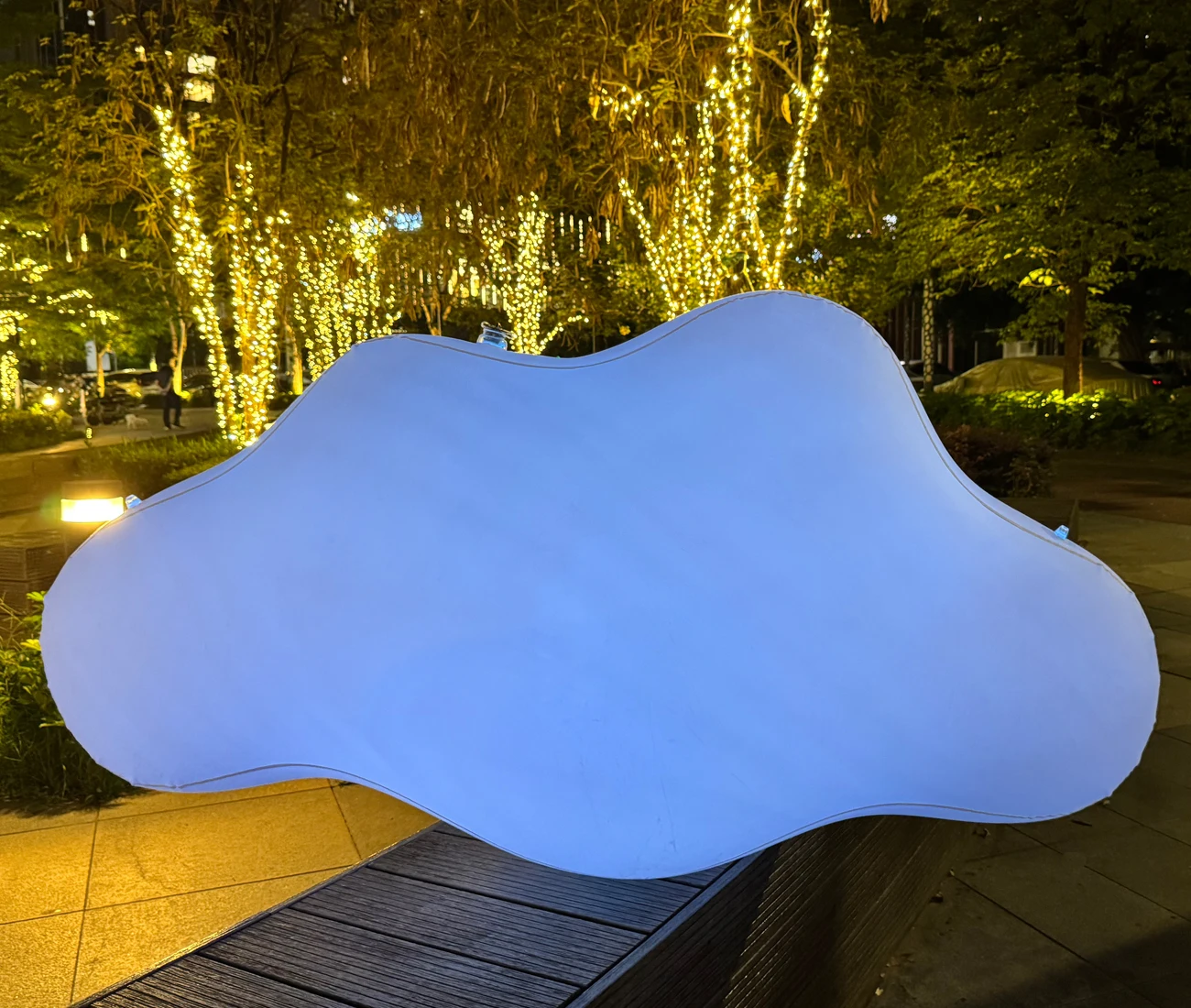 Giant Cloud Balloons Hanging with LED Light Inflatable Cloud Decoration ...