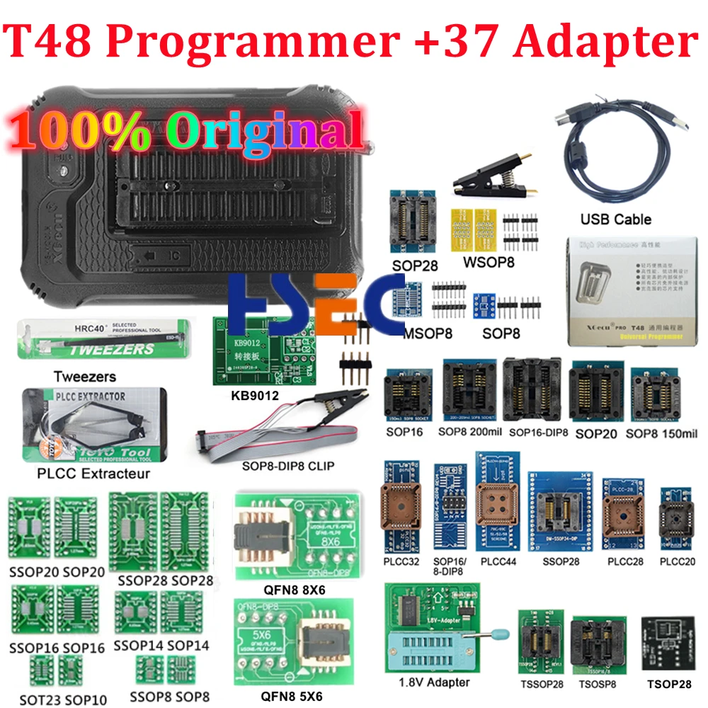 100% Original Tl866ii Plus Universal Minipro Programmer With Adapters ...